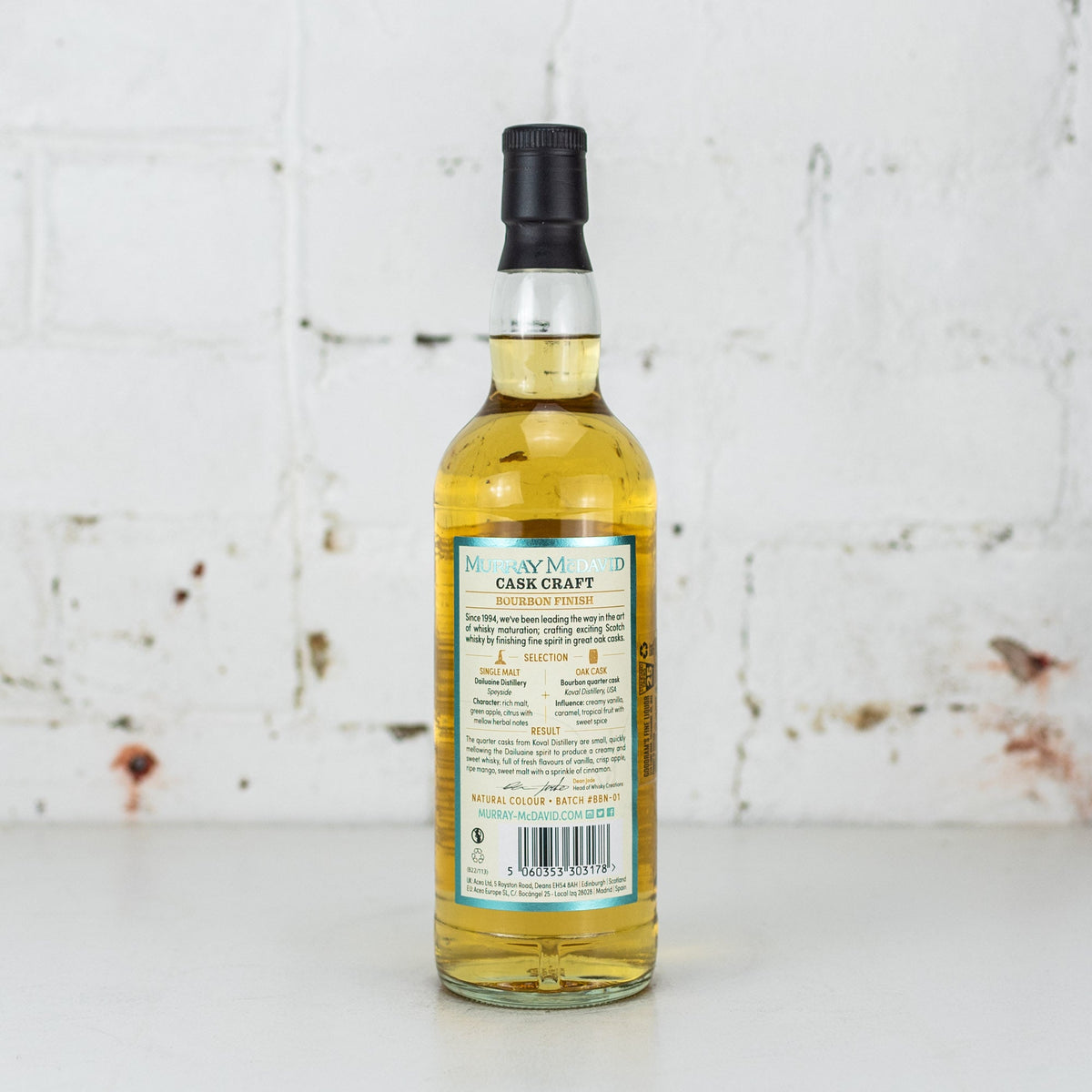Murray McDavid - Cask Craft Dailuaine Bourbon 700ml – Carwyn Cellars