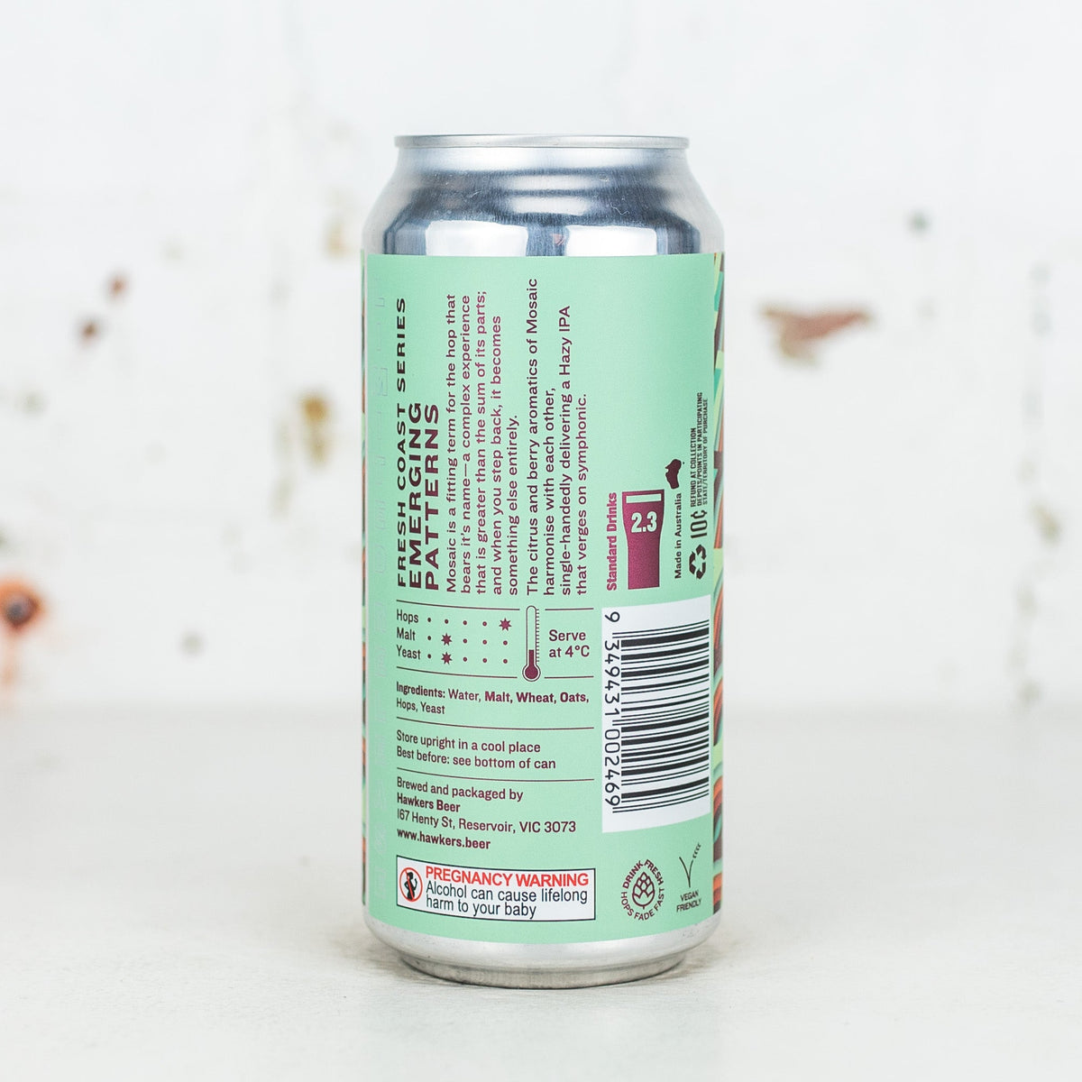 Hawkers - Emerging Patterns Mosaic-Hopped Hazy IPA – Carwyn Cellars