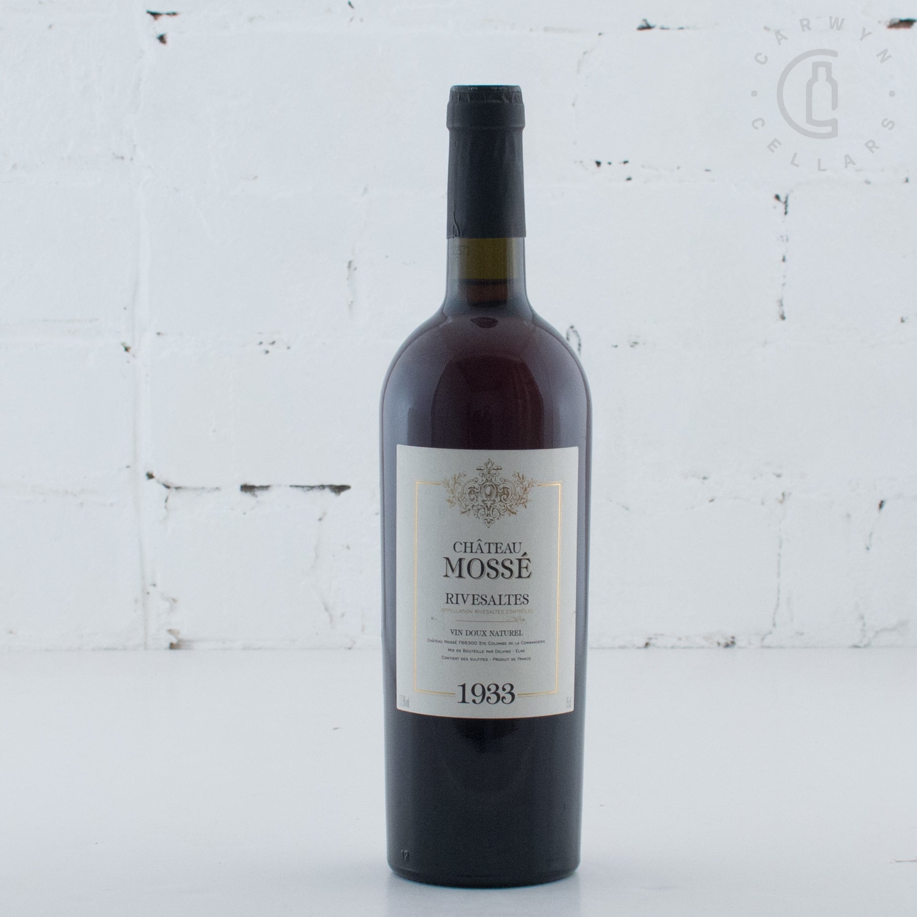Chateau Mosse - Rivesaltes 1933 – Carwyn Cellars